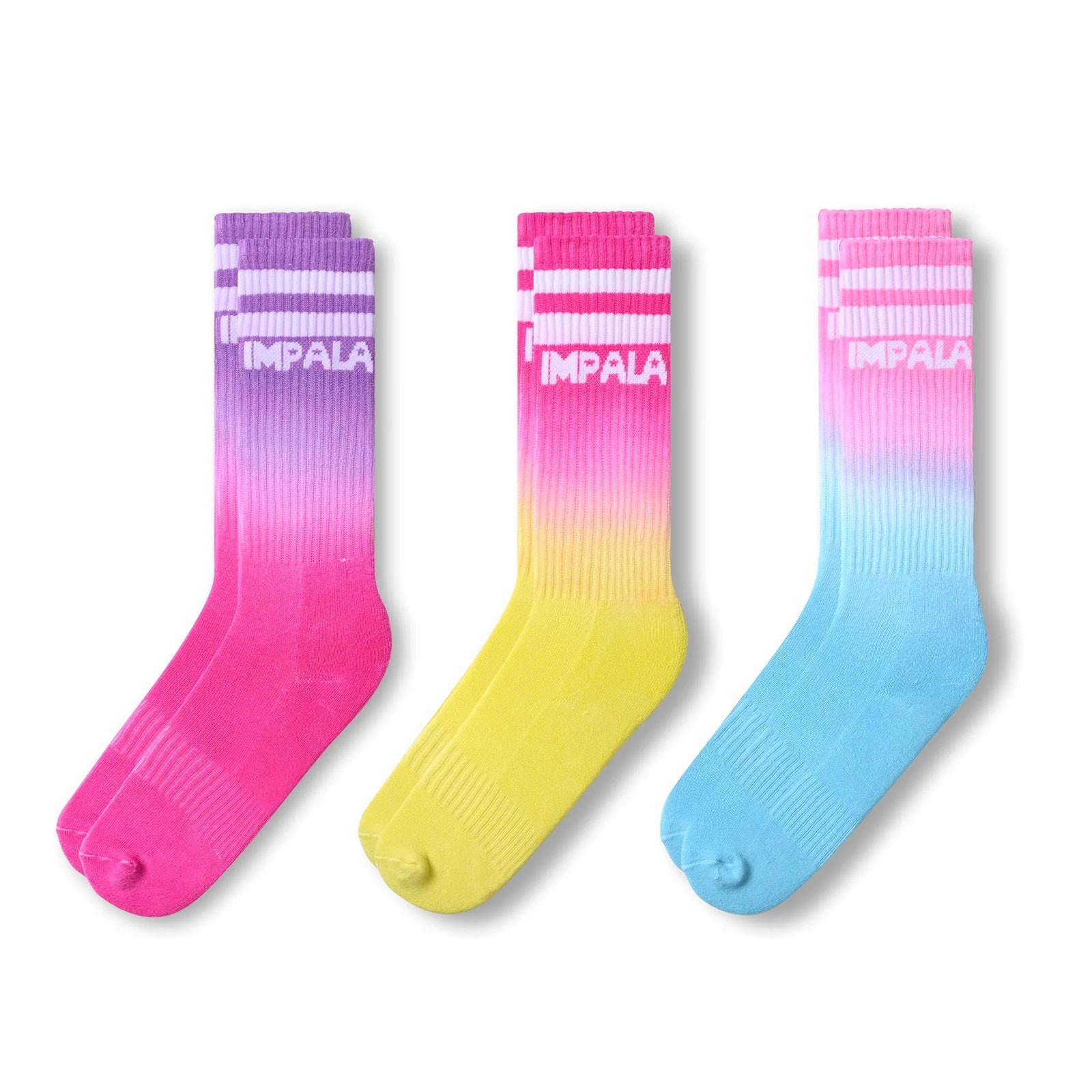 Impala Stripe Socks (3 Pack) / Tropicana - Shop at Roll Skate Studio