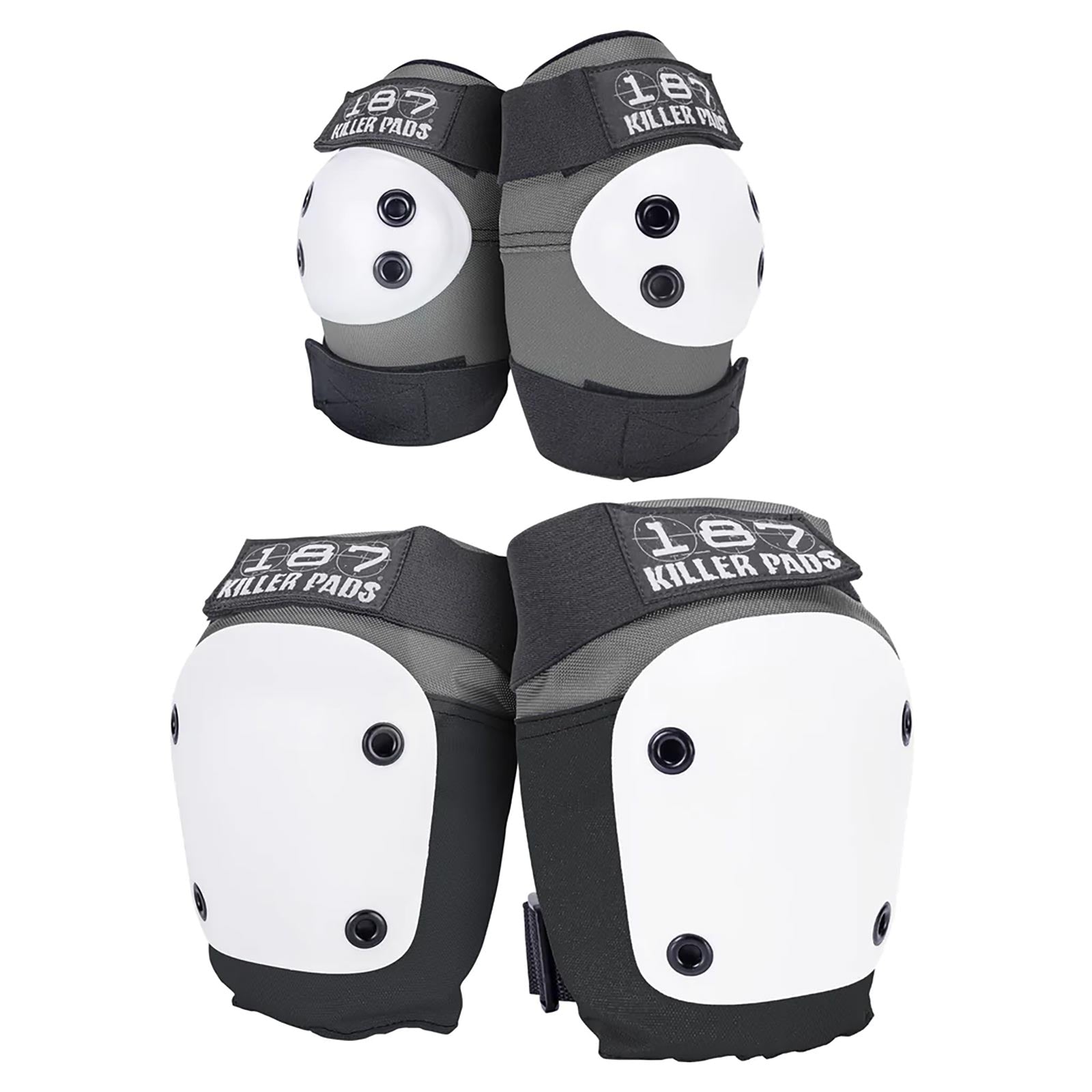 187 Knee & Elbow Pad Combo Pack / Grey - Shop at Roll Skate Studio