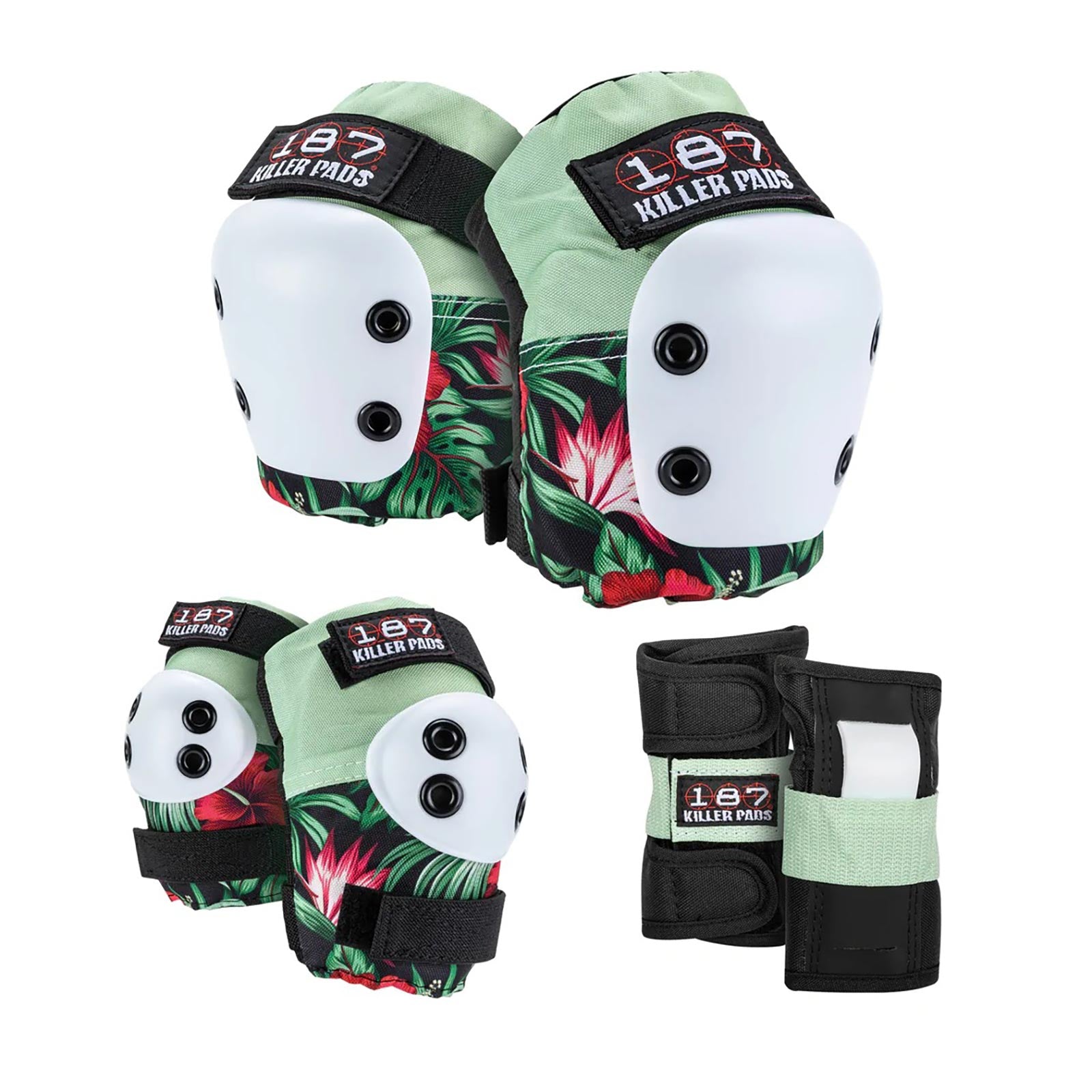 187 Six Pack Pad Set / Hibiscus - Shop at Roll Skate Studio