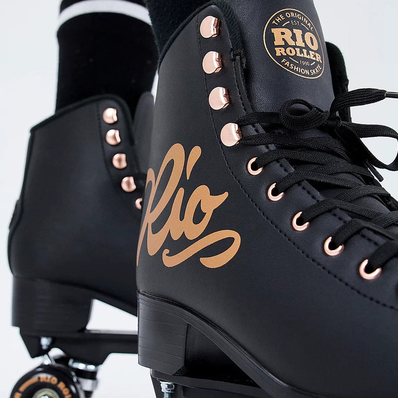 Rio Roller Script Skates / Rose Black - Shop at Roll Skate Studio