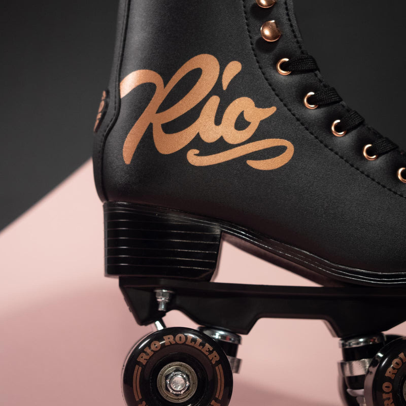 Rio Roller Script Skates / Rose Black - Shop at Roll Skate Studio